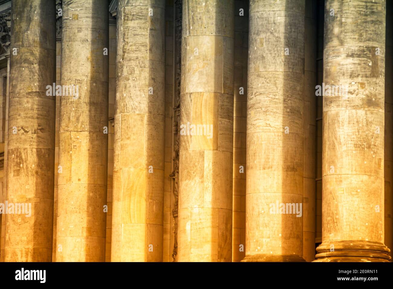 Classical marble columns of German parliament (Reichstag) building in ...
