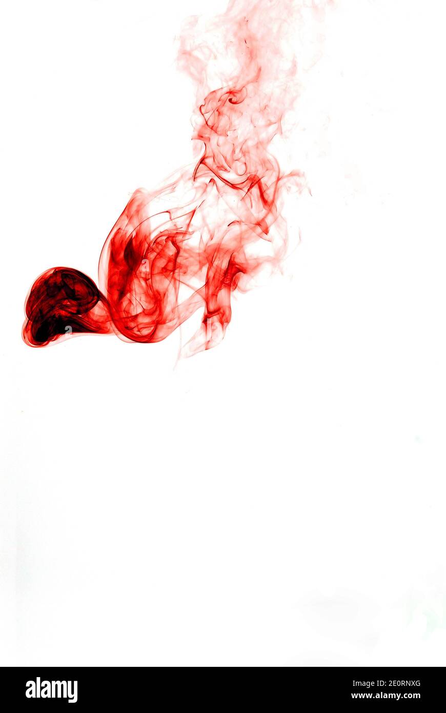 red smoke on white background Stock Photo - Alamy