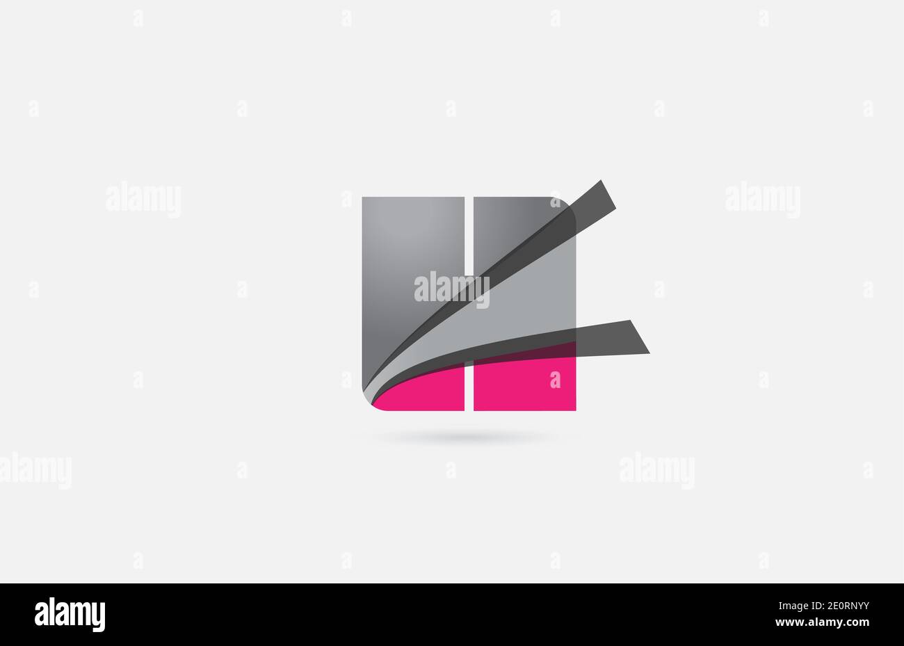 pink grey H alphabet letter logo icon for corporate. Creative design ...