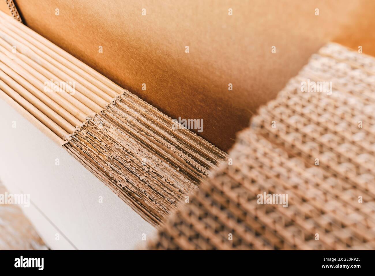 Images of corrugated cardboard sheets to stack packaging boxes, simple ...