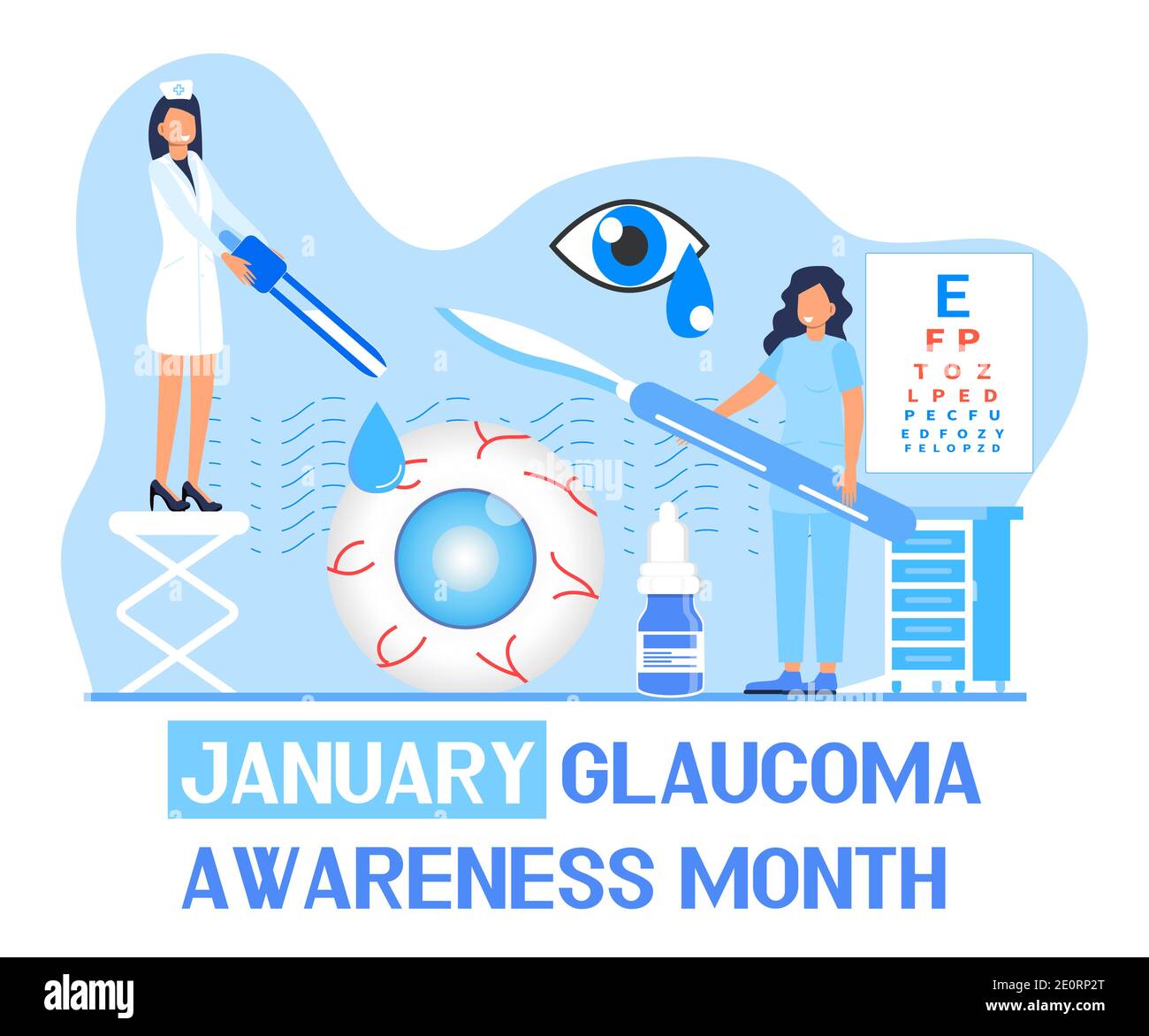 Glaucoma Awareness Month is celebrated in USA in January. Lenticular ...