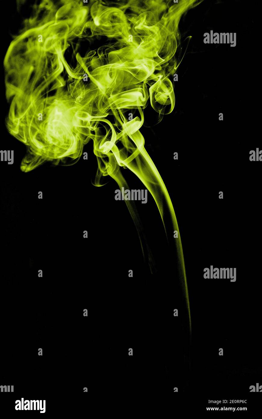 light green smoke on black background Stock Photo - Alamy