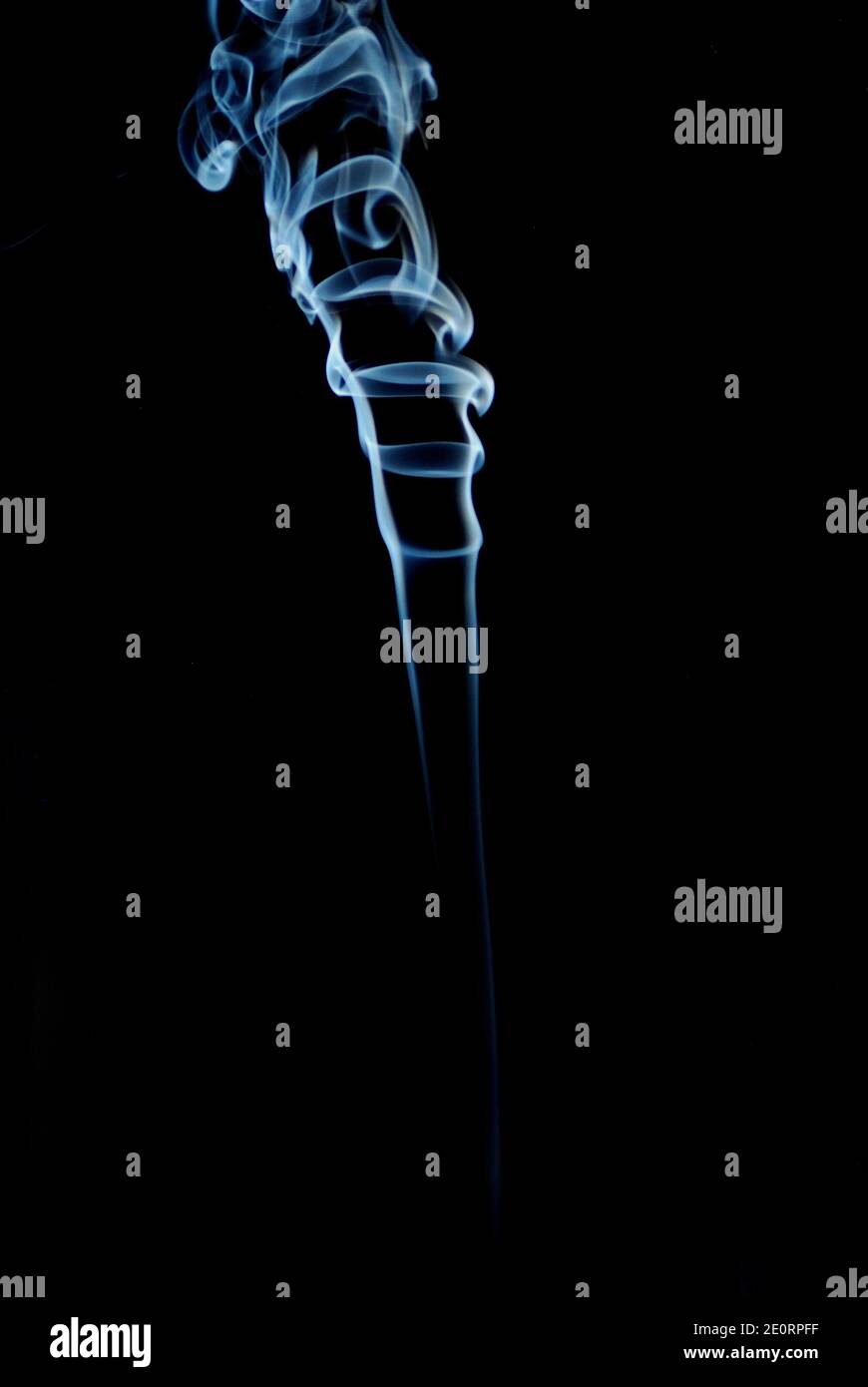 blue gray smoke with lots of swirling on black background Stock Photo ...