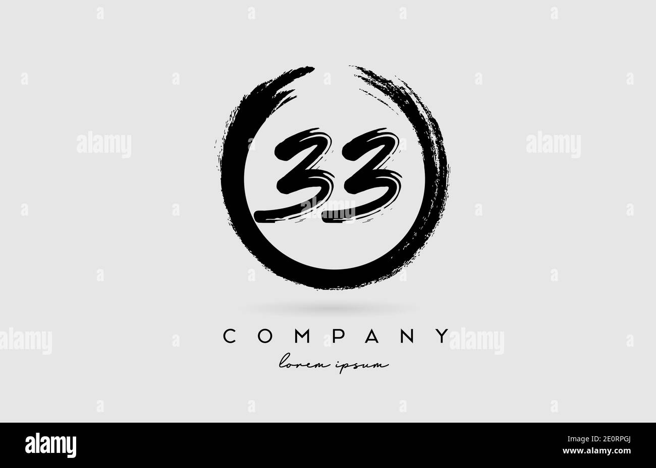 grunge number 33 logo icon. Vintage design for business and company in ...