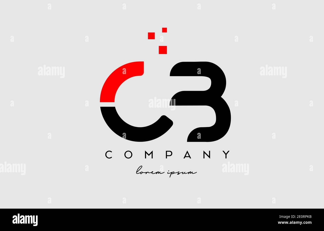 black red CB C B alphabet letter logo icon combination. Design for ...