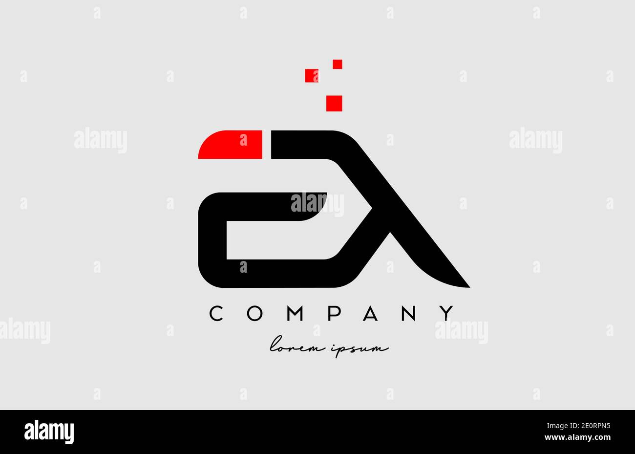black red EX E X alphabet letter logo icon combination. Design for ...