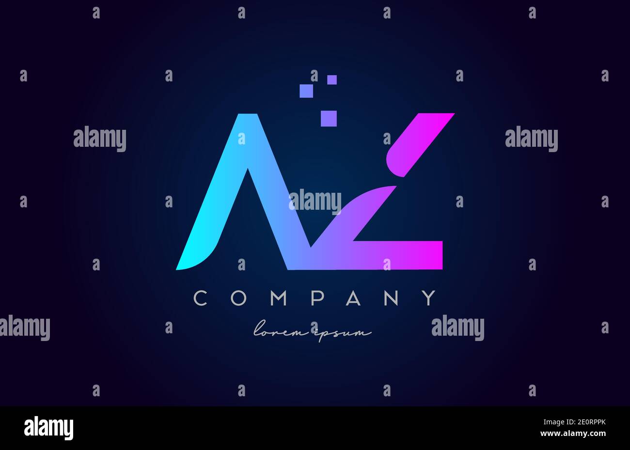 AZ A Z alphabet letter logo icon combination. Creative design for ...