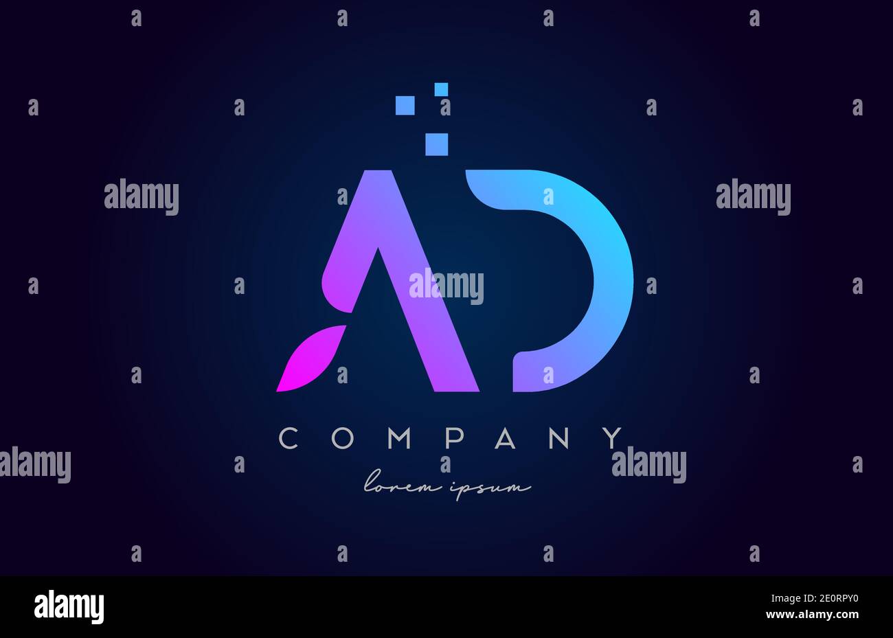 AD A D alphabet letter logo icon combination. Creative design for ...