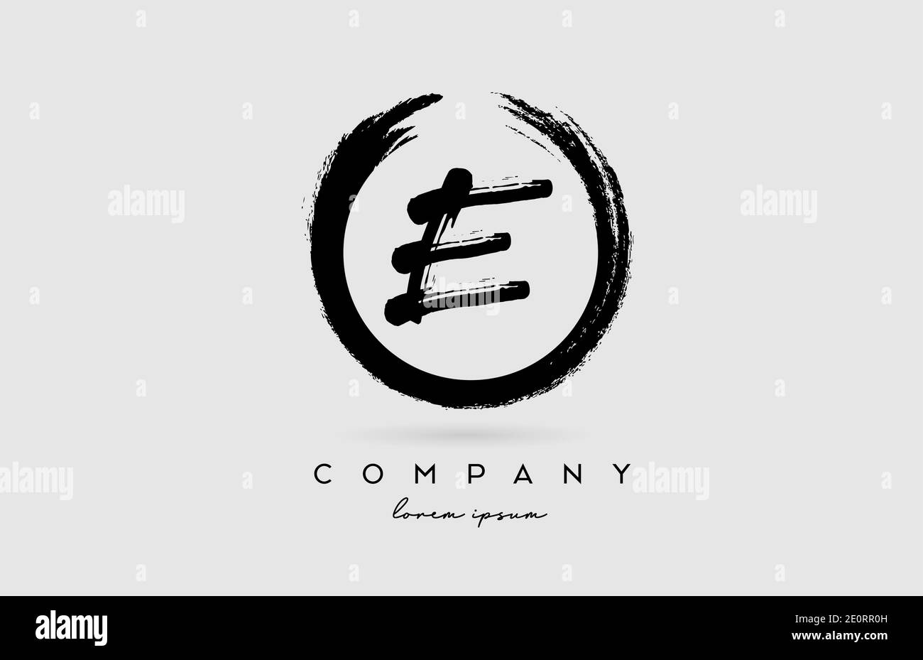grunge E alphabet letter logo icon. Vintage Design for company and ...