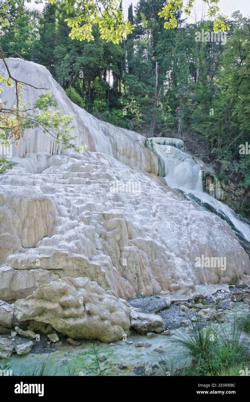 Thermal waters of Bagni San Filippo Tuscany Italy Stock Photo - Alamy