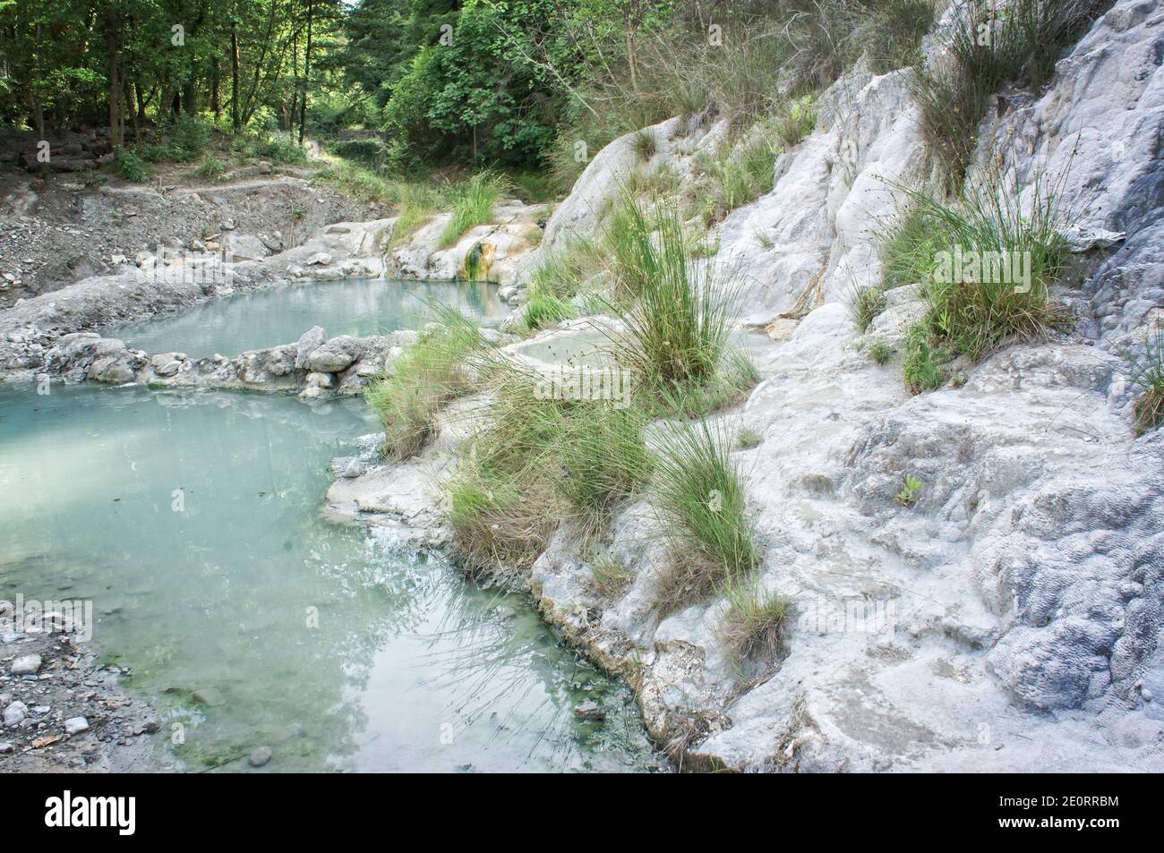 Thermal waters of Bagni San Filippo Tuscany Italy Stock Photo - Alamy