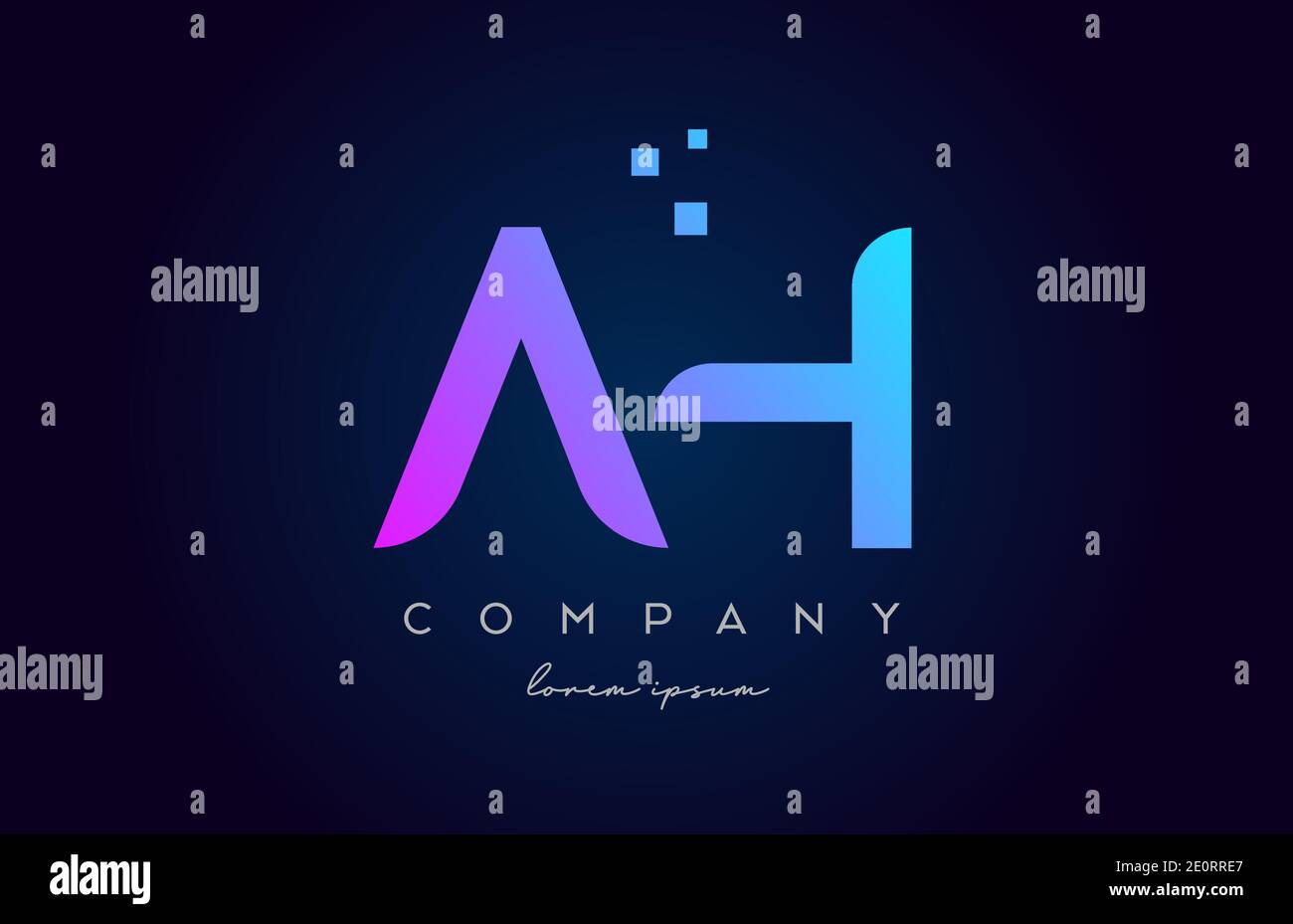 AH A H alphabet letter logo icon combination. Creative design for ...