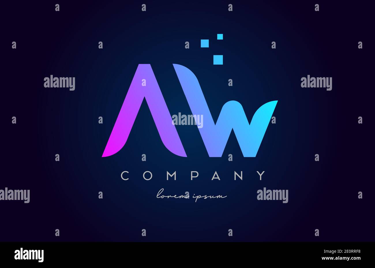 AW A W alphabet letter logo icon combination. Creative design for ...