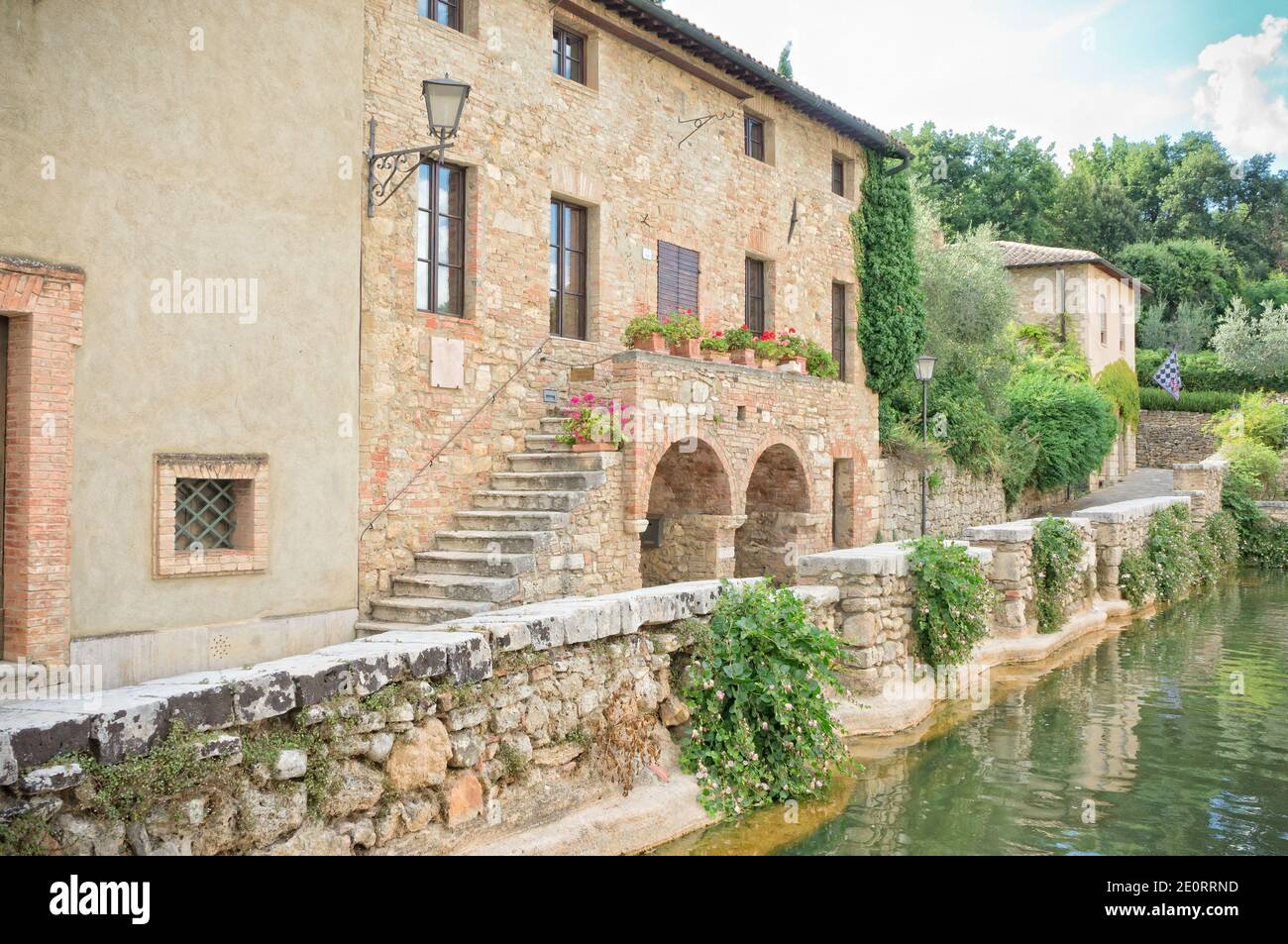 Thermal baths of Bagno Vignoni - Siena Italy Stock Photo - Alamy