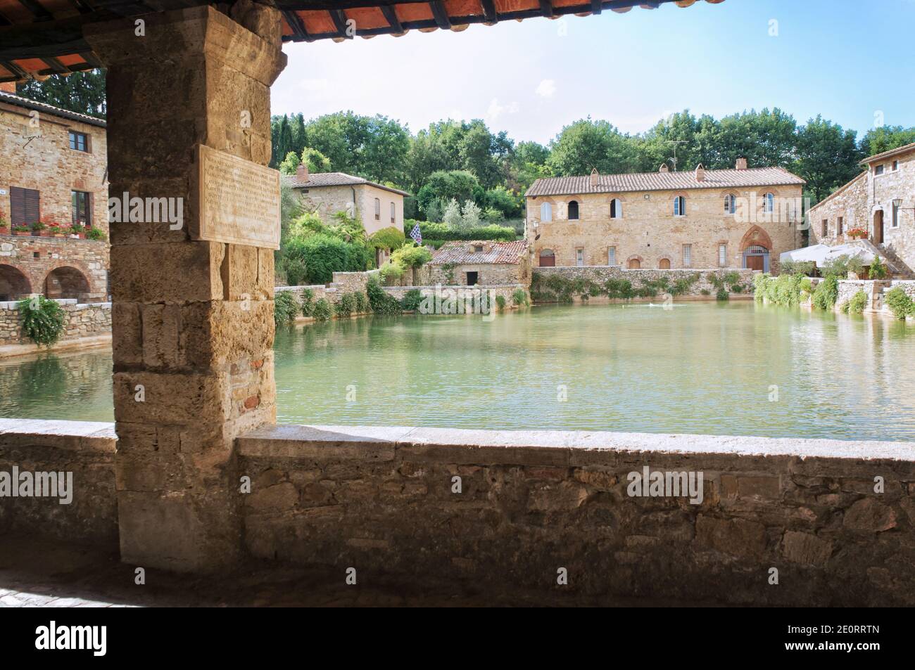Thermal baths of Bagno Vignoni - Siena Italy Stock Photo - Alamy
