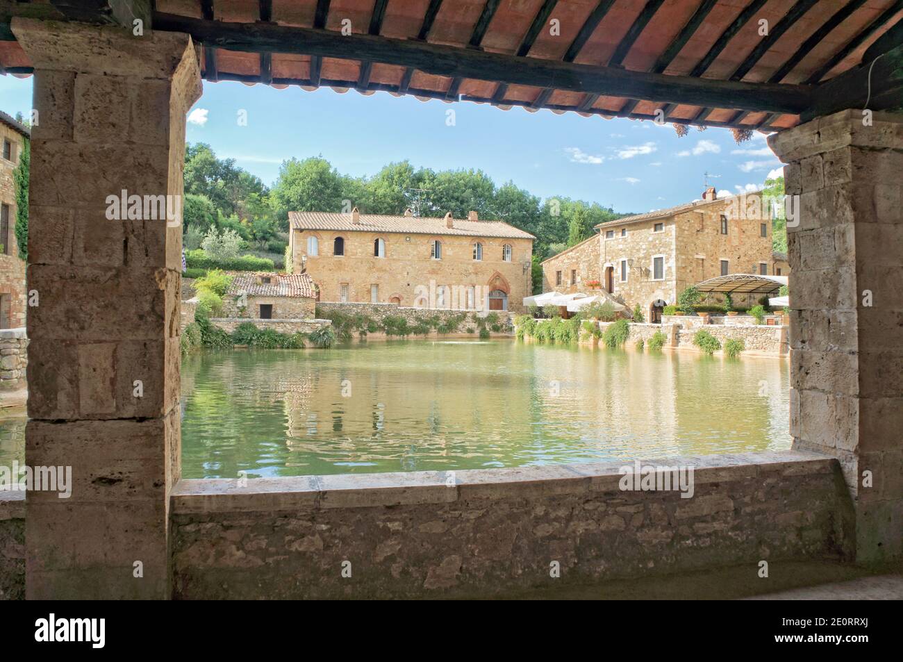 Thermal baths of Bagno Vignoni - Siena Italy Stock Photo - Alamy
