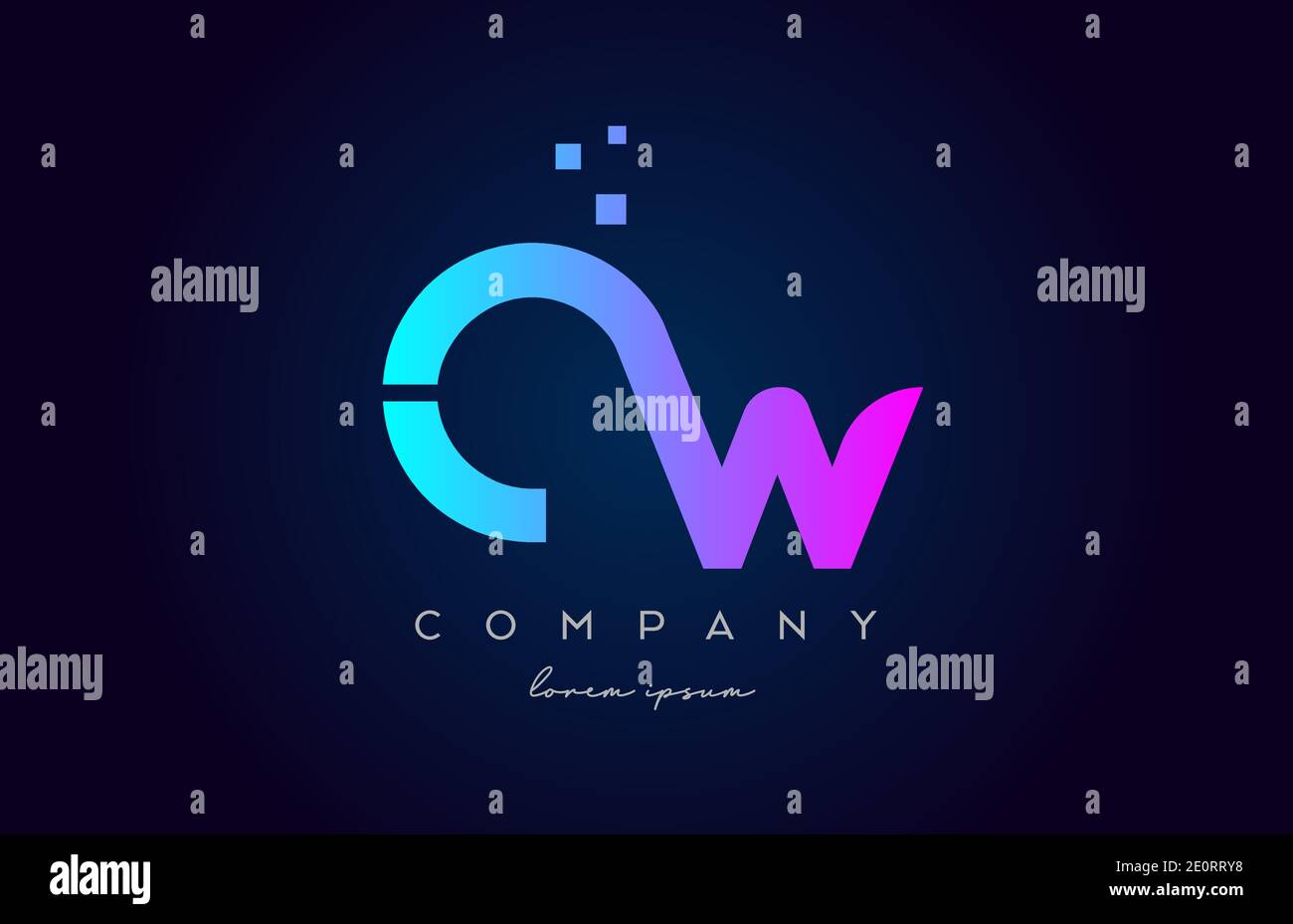 CW C W alphabet letter logo icon combination. Creative design for ...
