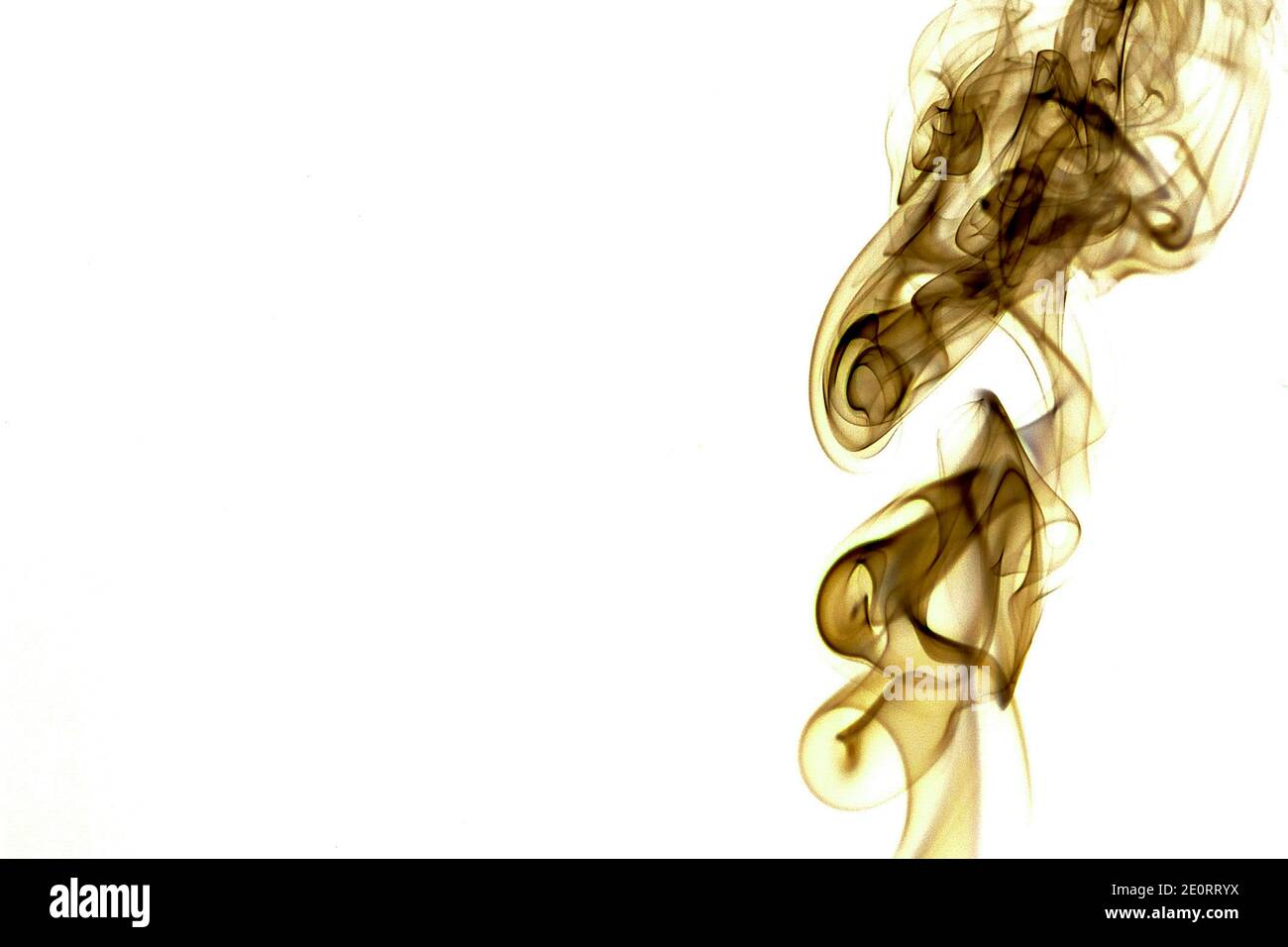 brown smoke on white background horizontal format detail Stock Photo ...