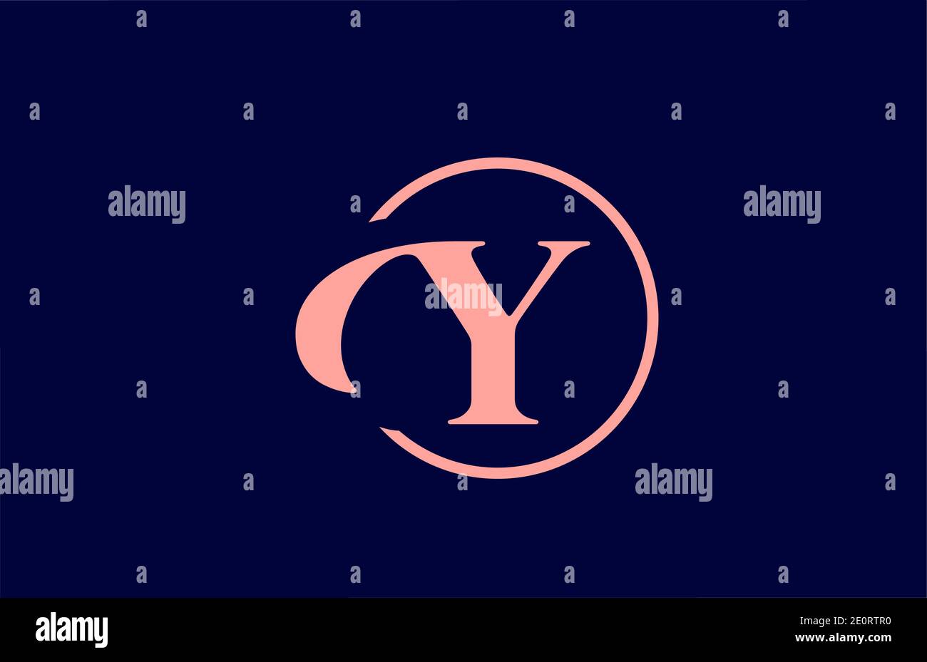 Y alphabet letter logo icon in pink and blue colors. Elegant circle ...