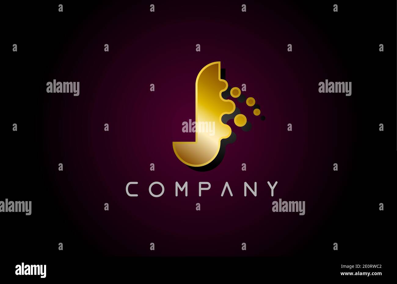 J gold golden letter logo icon. Creative alphabet design for business ...