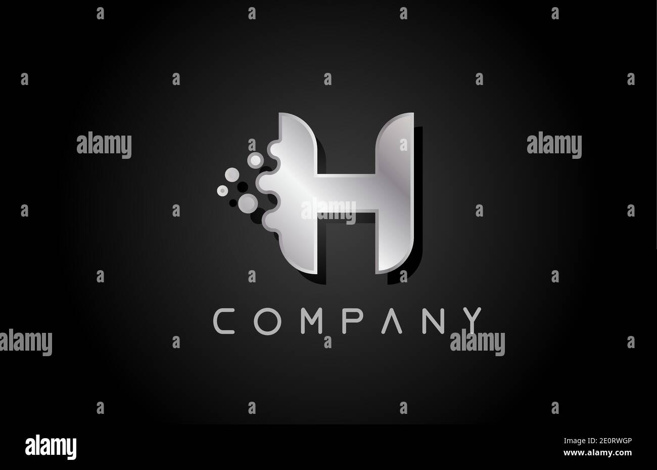 Metallic letter h hi-res stock photography and images - Alamy