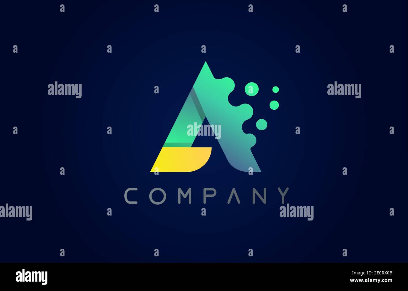 A yellow green letter logo icon. Creative alphabet design for business ...