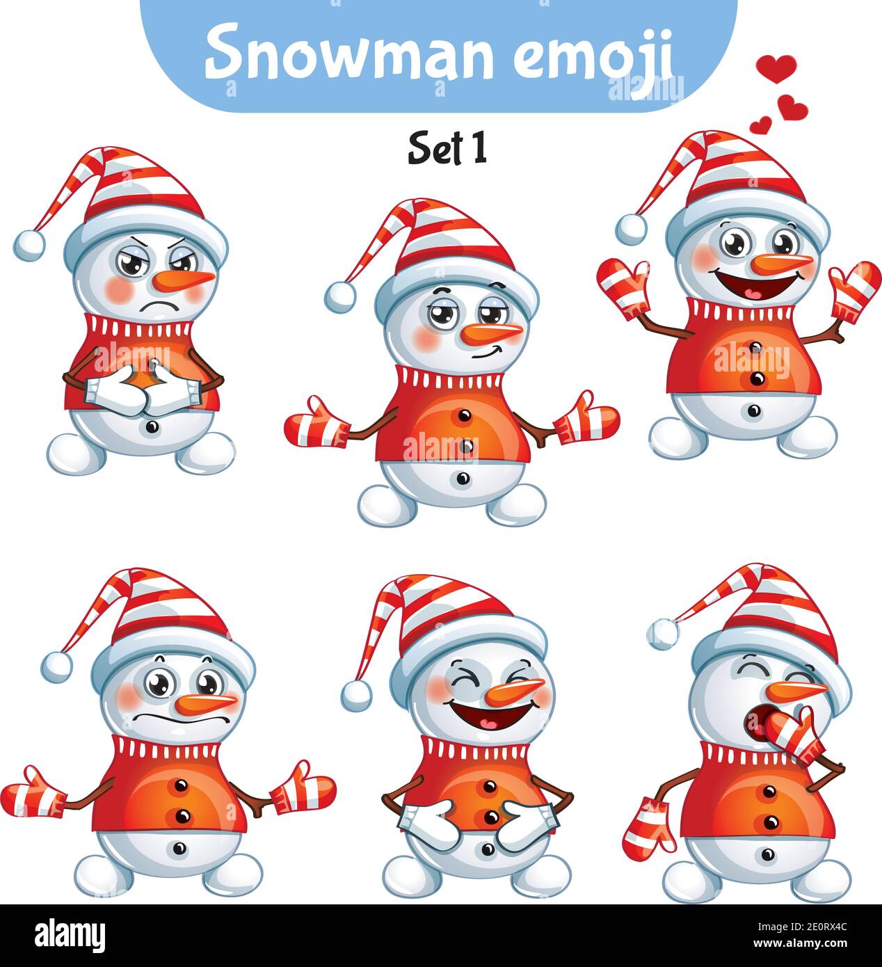 Snowman emoji collection hi-res stock photography and images - Alamy
