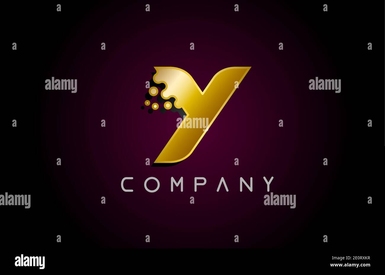Y gold golden letter logo icon. Creative alphabet design for business ...