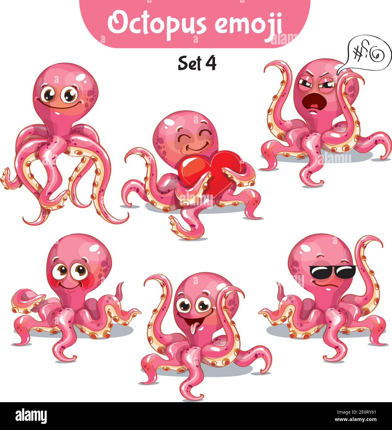 Happy octopus cartoon characters hi-res stock photography and images ...