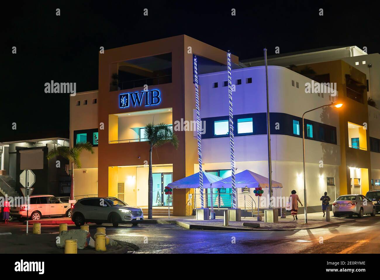 Wib bank located in the Caribbean island of st.maarten Stock Photo - Alamy