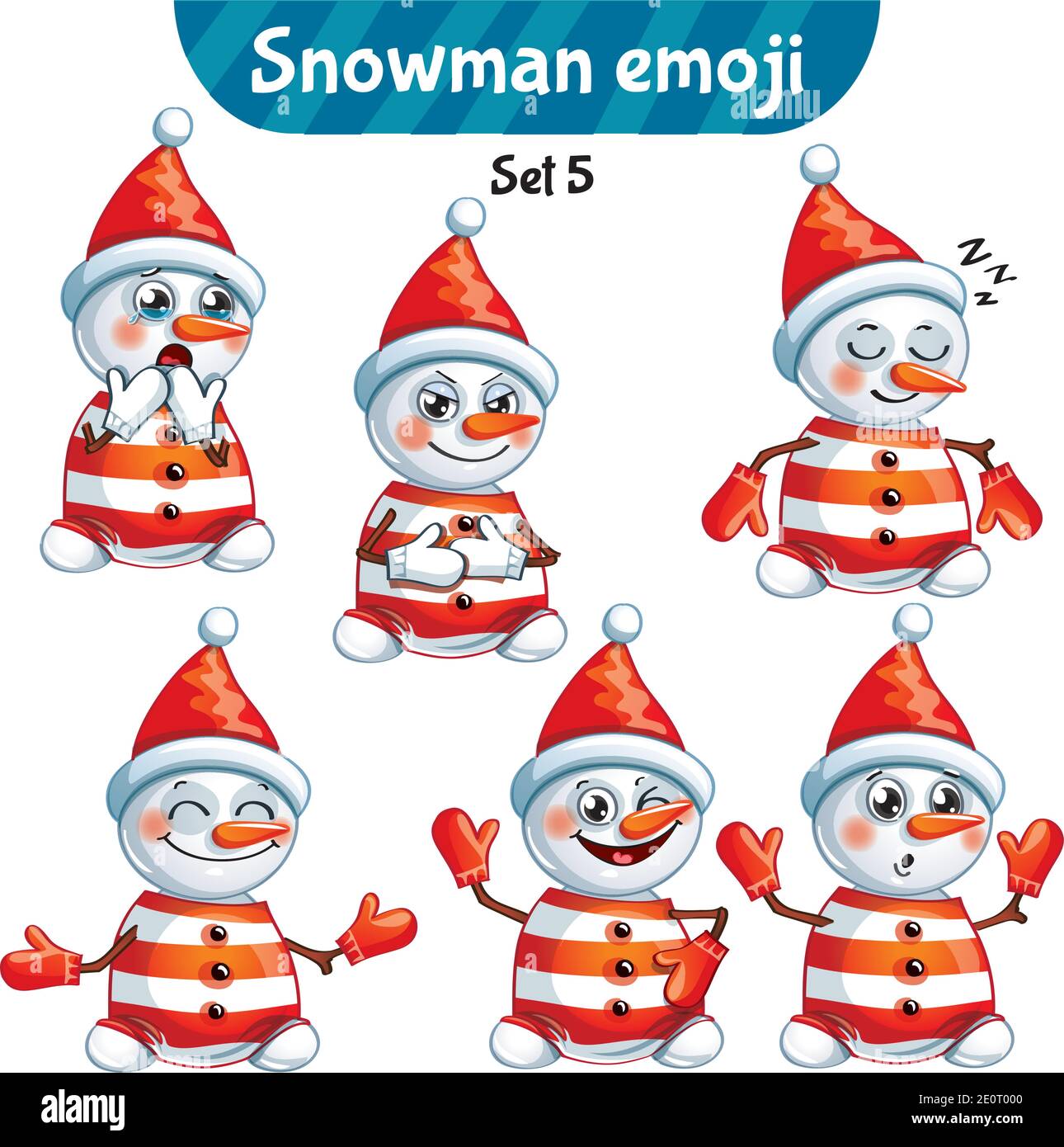 Christmas animals set cute Stock Vector Images - Alamy