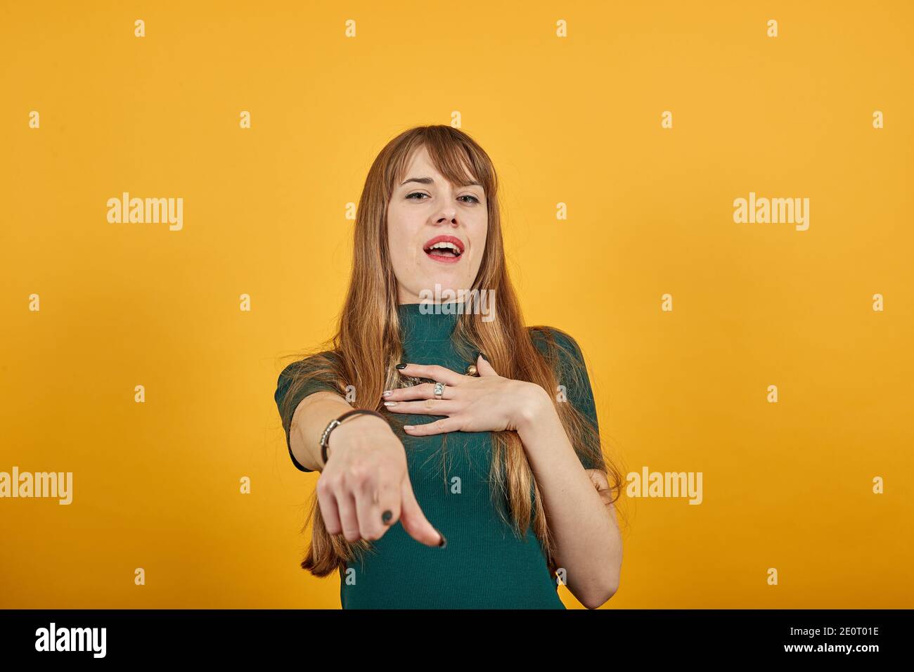 Hand pointer with forefinger pointing forward. Index finger to show ...