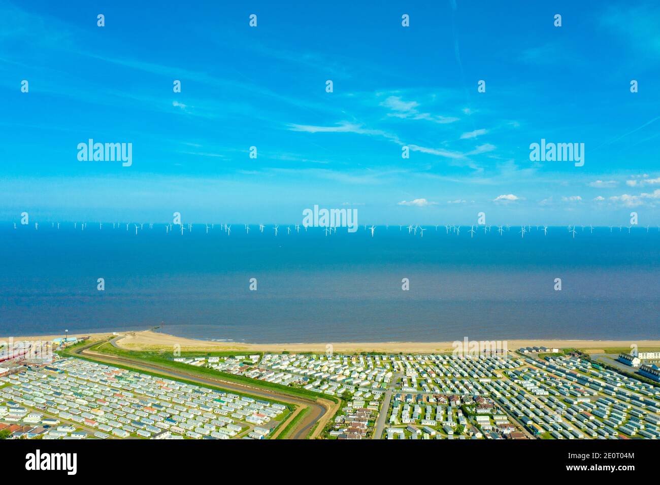 Aerial photo of the Fantasy Island caravan camping resort park in the ...