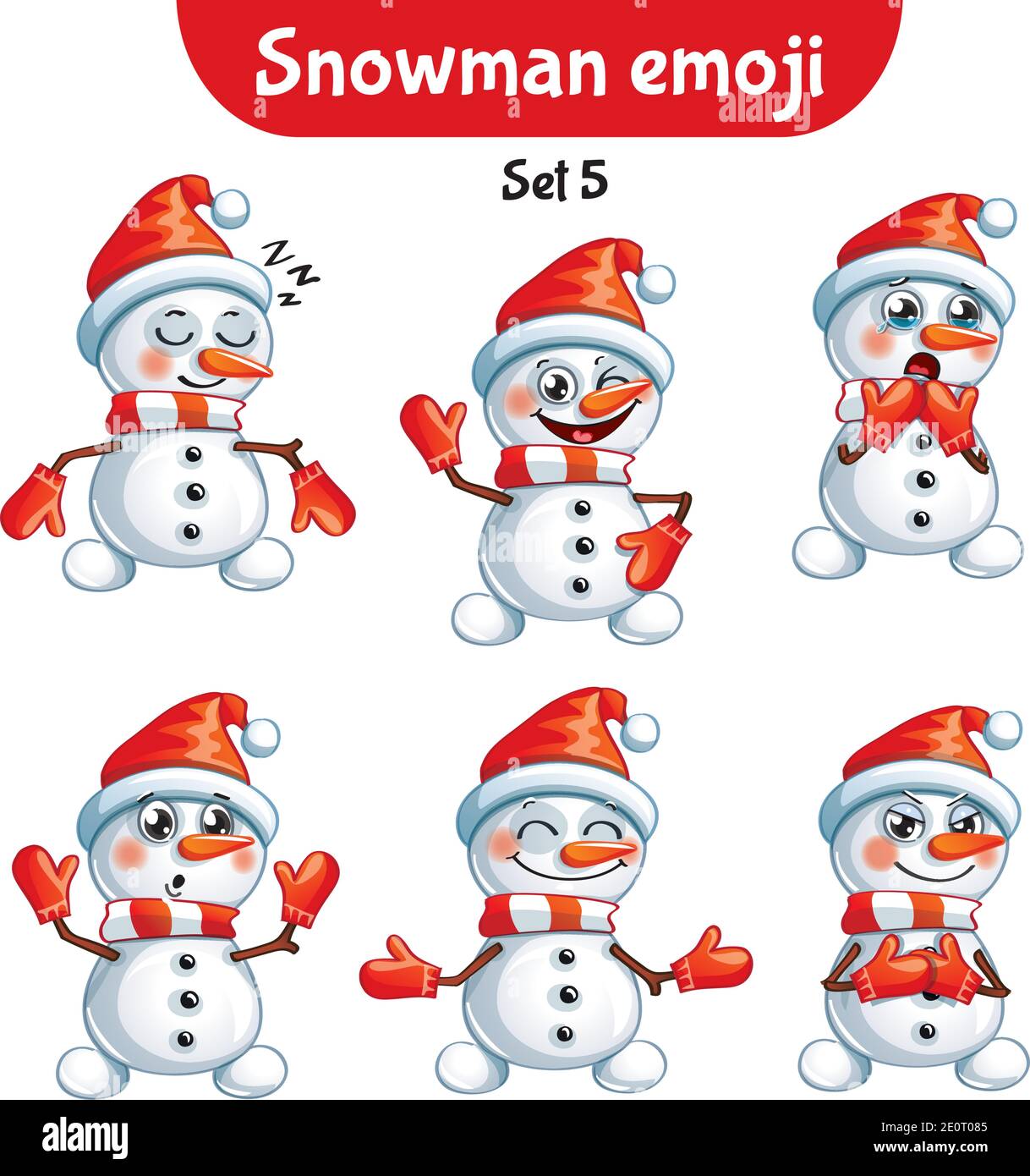 Christmas animals set cute Stock Vector Images - Alamy