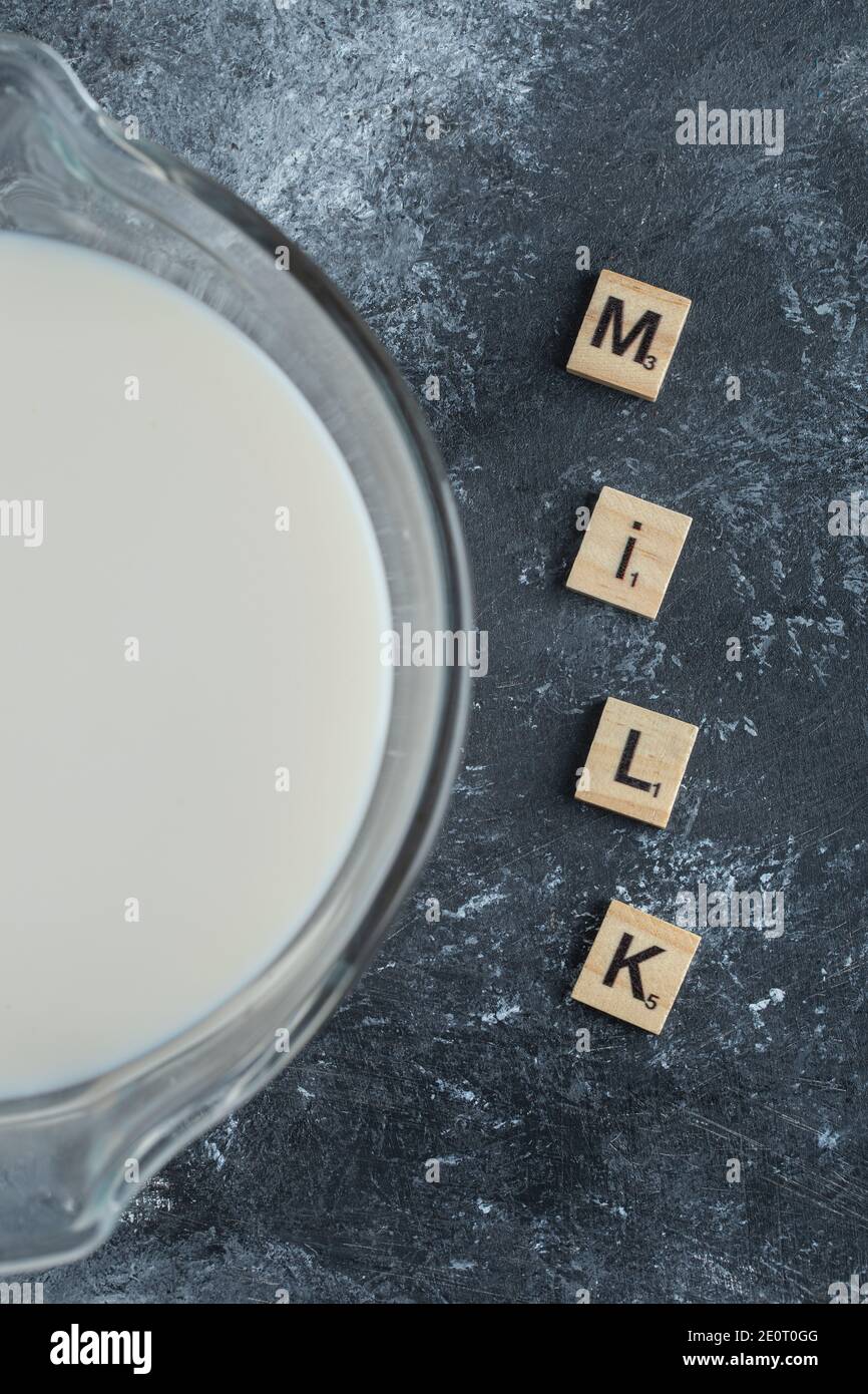 Milk letters hi-res stock photography and images - Alamy