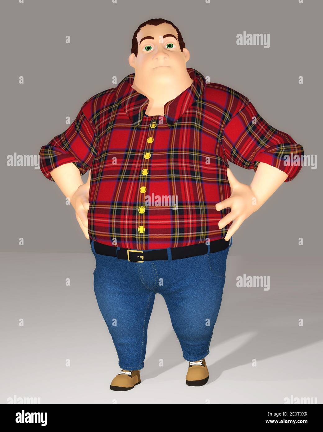 Digital Illustration Of A Cartoon Man Stock Photo - Alamy