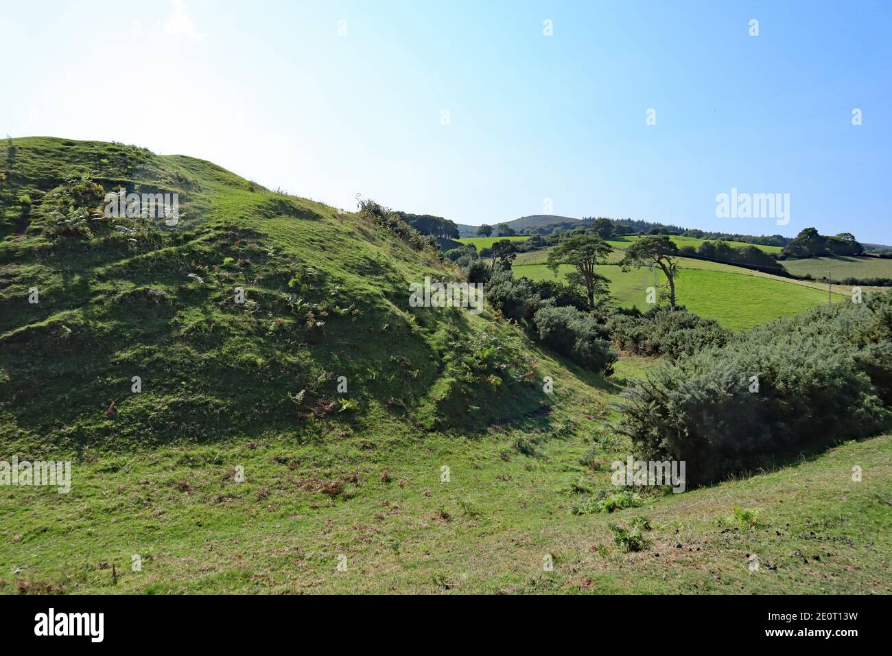 The 11th century Norman Motte and Bailey castle at Nether Stowey in ...