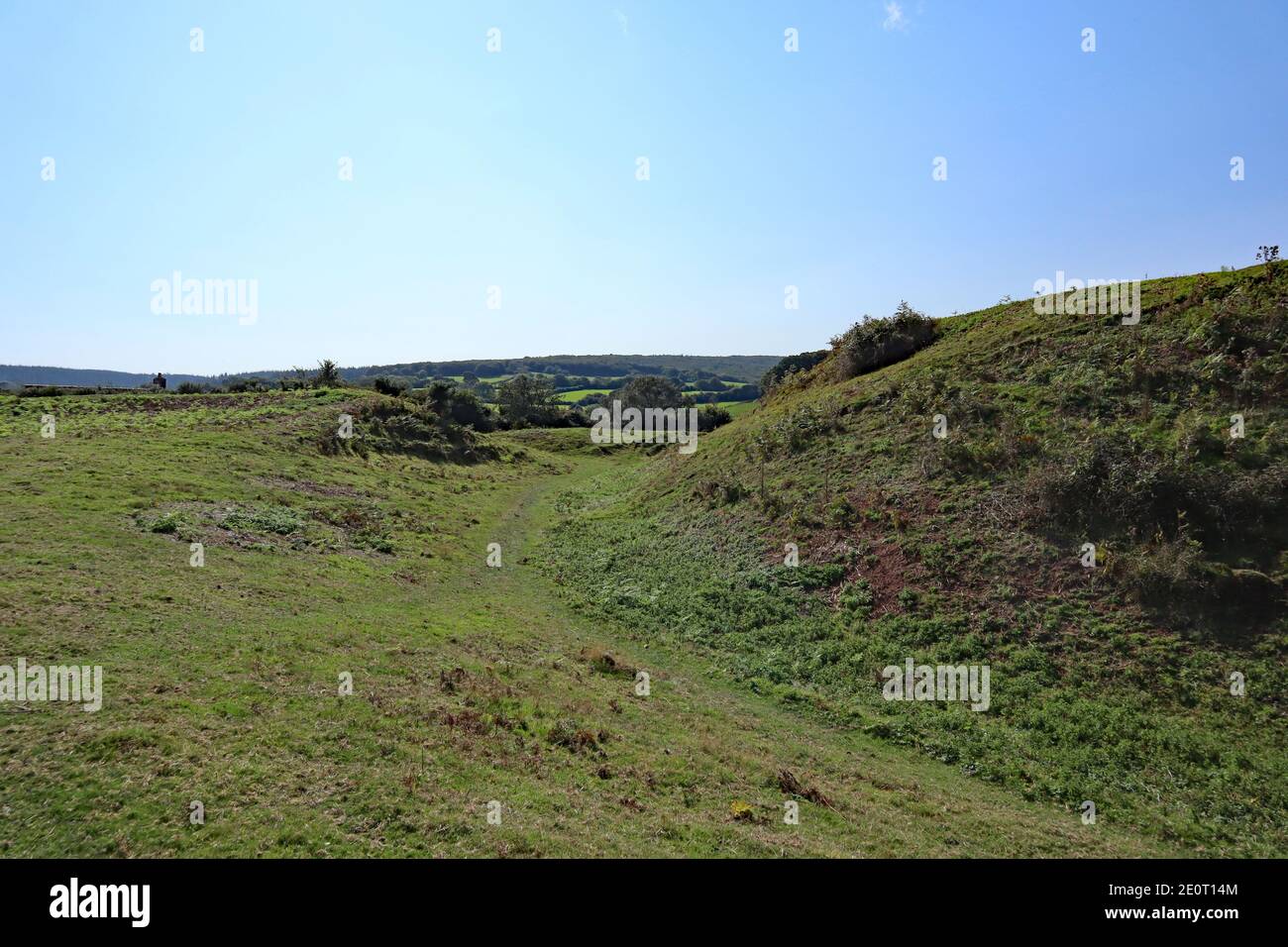 The 11th century Norman Motte and Bailey castle at Nether Stowey in ...