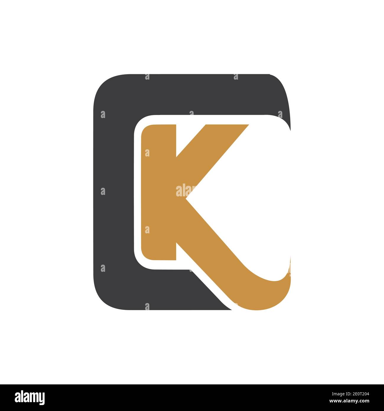 Creative abstract letter ck logo design. Linked letter kc logo design ...