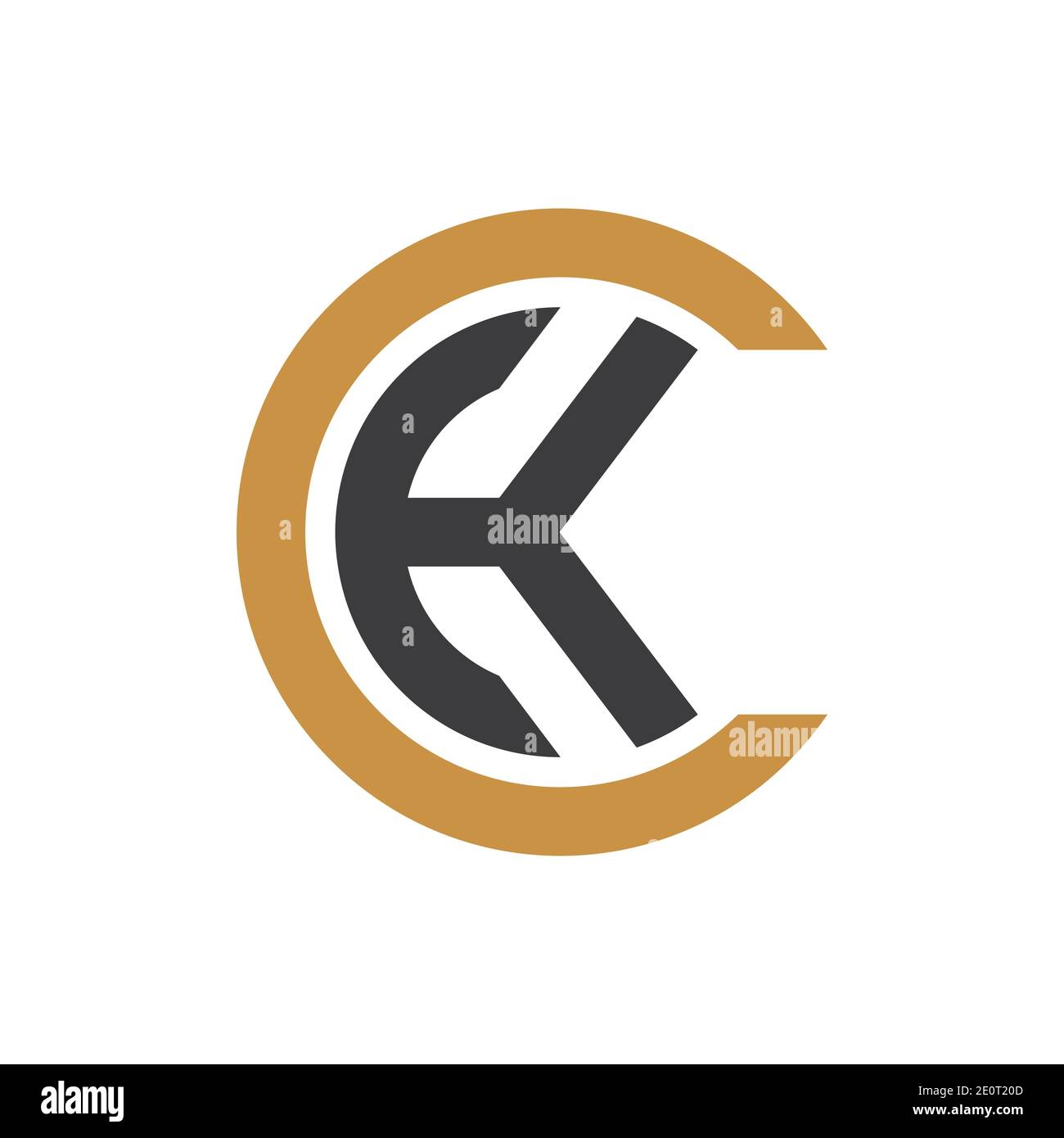 Creative abstract letter ck logo design. Linked letter kc logo design ...