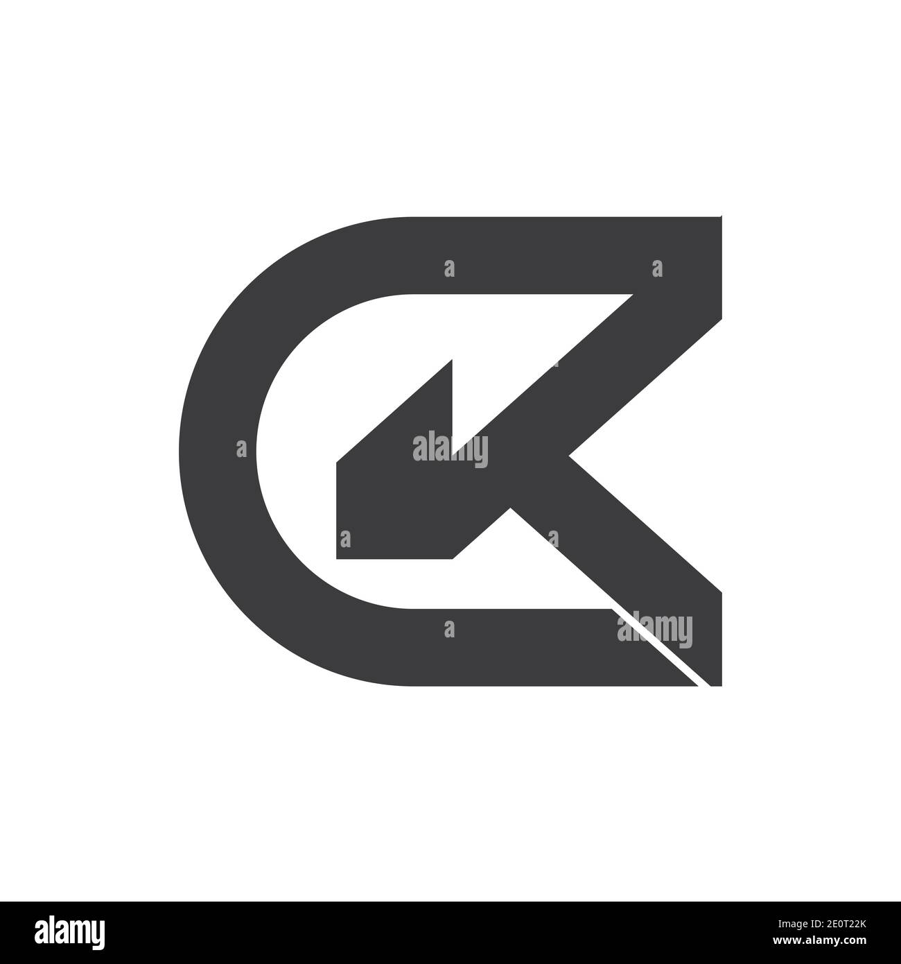 Creative abstract letter ck logo design. Linked letter kc logo design ...