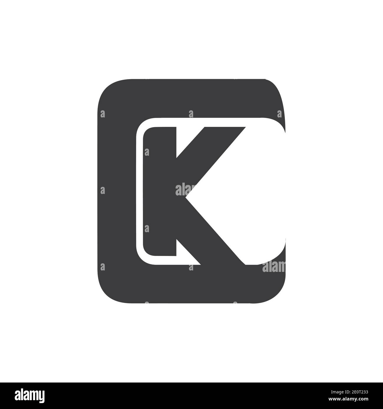 Creative abstract letter ck logo design. Linked letter kc logo design ...