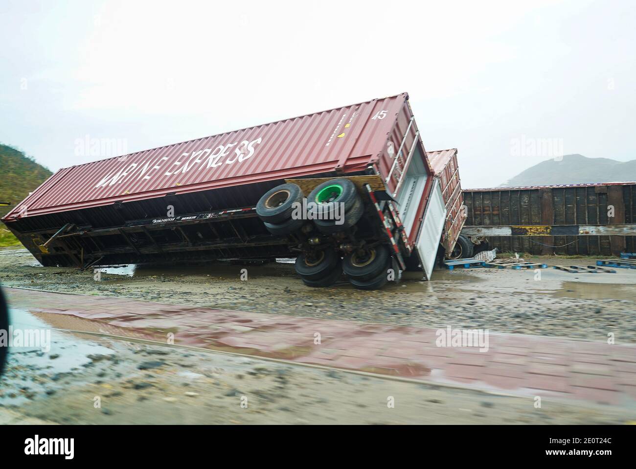 Cyclone damage pacific islands hi-res stock photography and images - Alamy