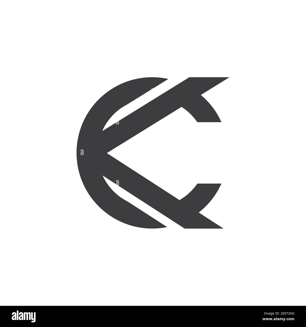 Creative abstract letter ck logo design. Linked letter kc logo design ...