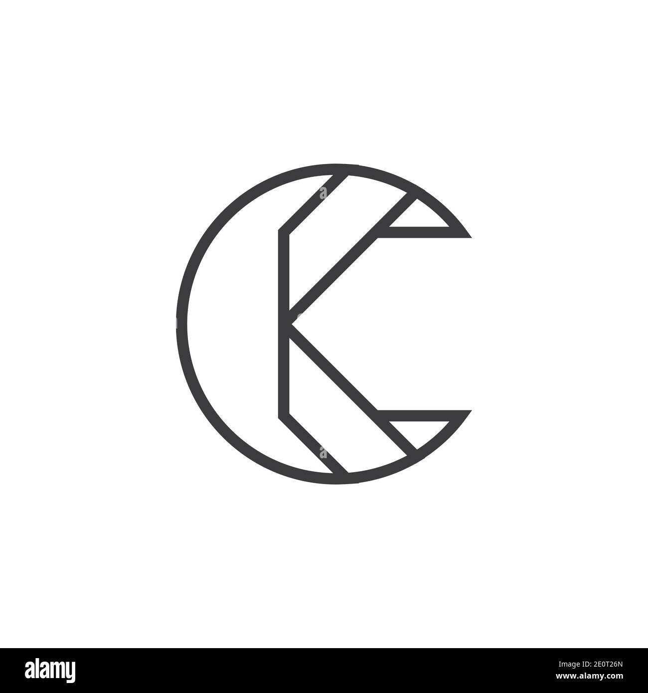 Creative abstract letter ck logo design. Linked letter kc logo design ...