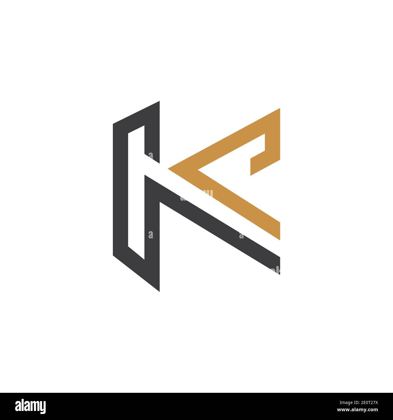 Creative abstract letter ck logo design. Linked letter kc logo design ...