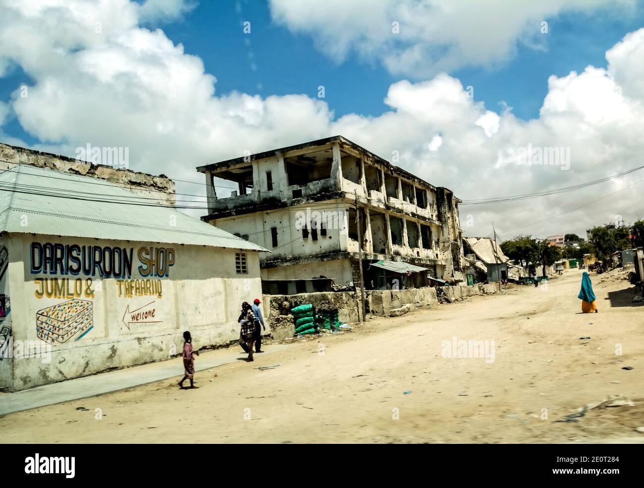 MOGADISHU, SOMALIA 2014 : View of Mogadishu, Mogadishu is the capital ...