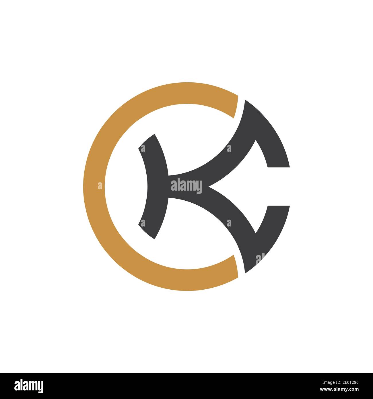 Creative abstract letter ck logo design. Linked letter kc logo design ...