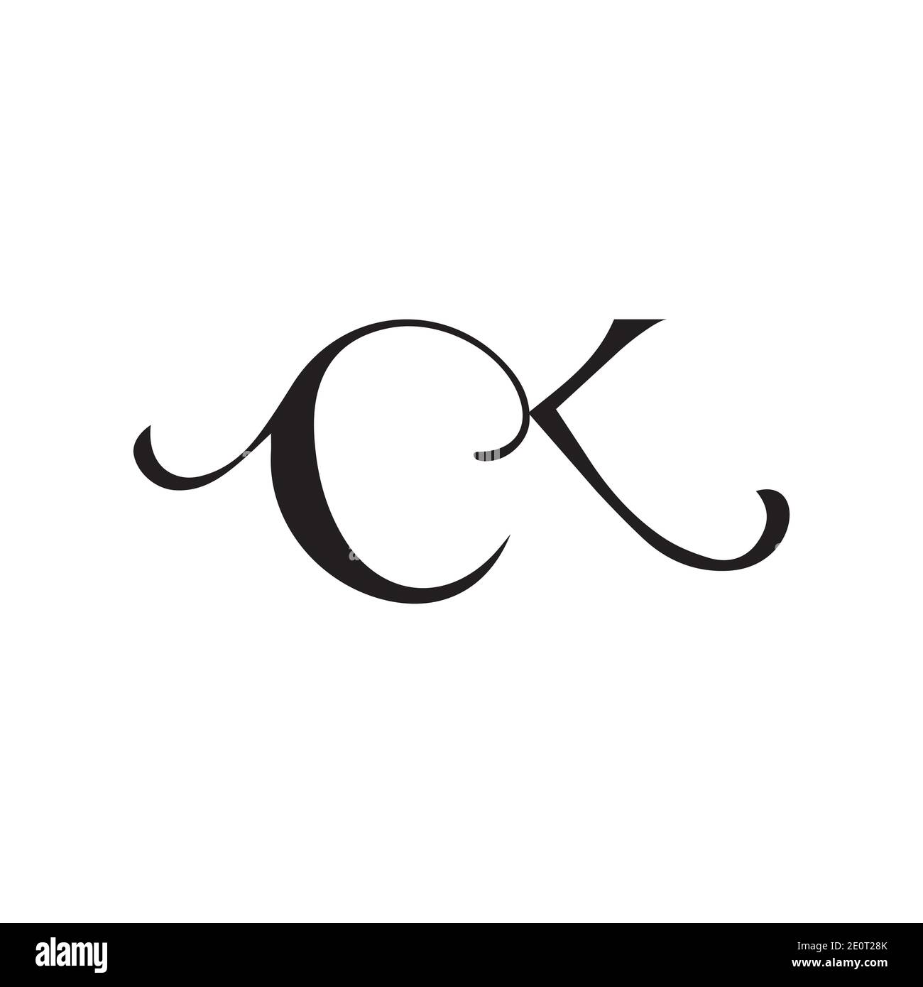 Creative abstract letter ck logo design. Linked letter kc logo design ...