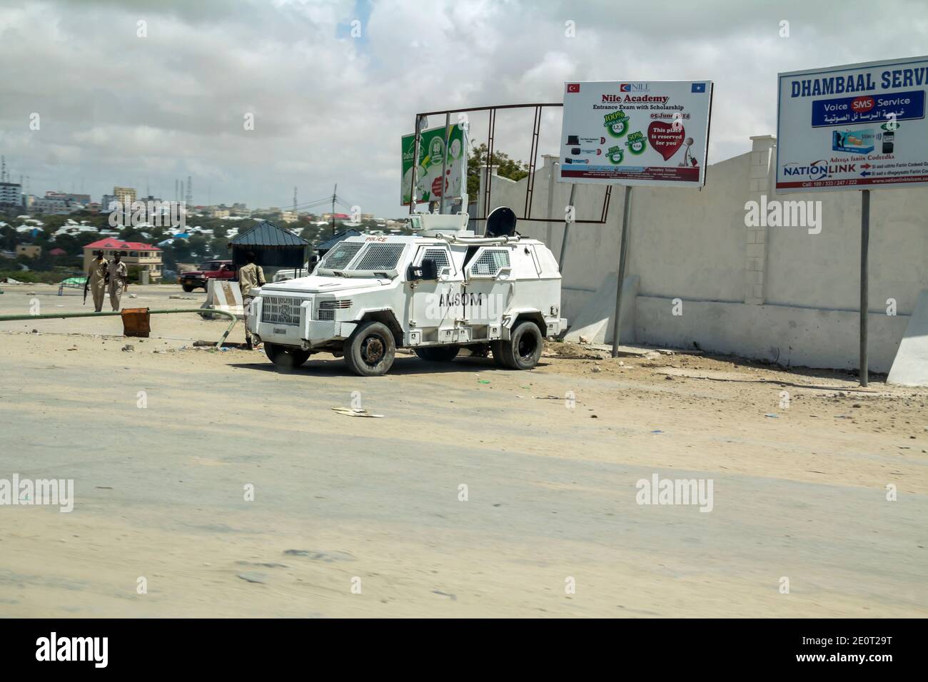 MOGADISHU, SOMALIA 2014 : View of Mogadishu, Mogadishu is the capital ...